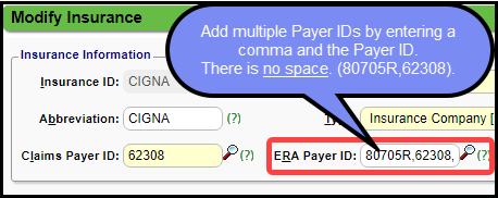 Add/Modify Insurances in the Insurance Library