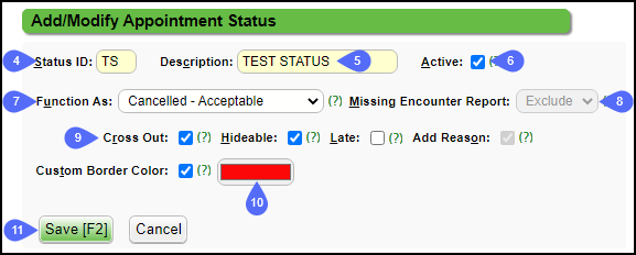 Add Appointment Statuses