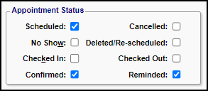 Appointment List Report