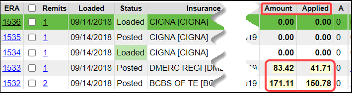 Manage ERAs from the ERA List Screen
