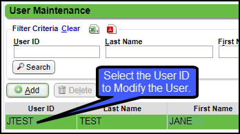 Add or Modify a User