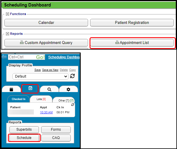Appointment List Report