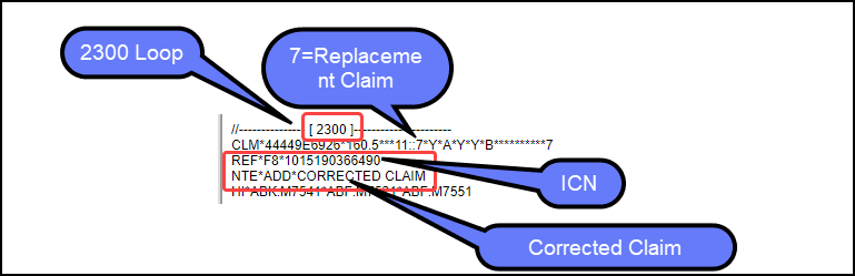 Send Replacement/Corrected Claim/Delayed Reason/Void