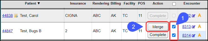 Modify, Delete, or Merge Encounters on Incomplete Charges
