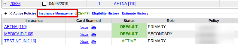 Default and Active Insurance Profiles
