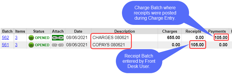 Reconcile Reference Batch Receipts