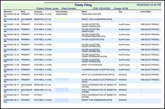 Timely Filing Timely Filing